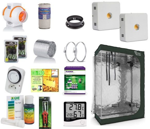 Growbox Zestaw RoyalRoom 120x60x60 + 2x LED | Growshop GrowTent